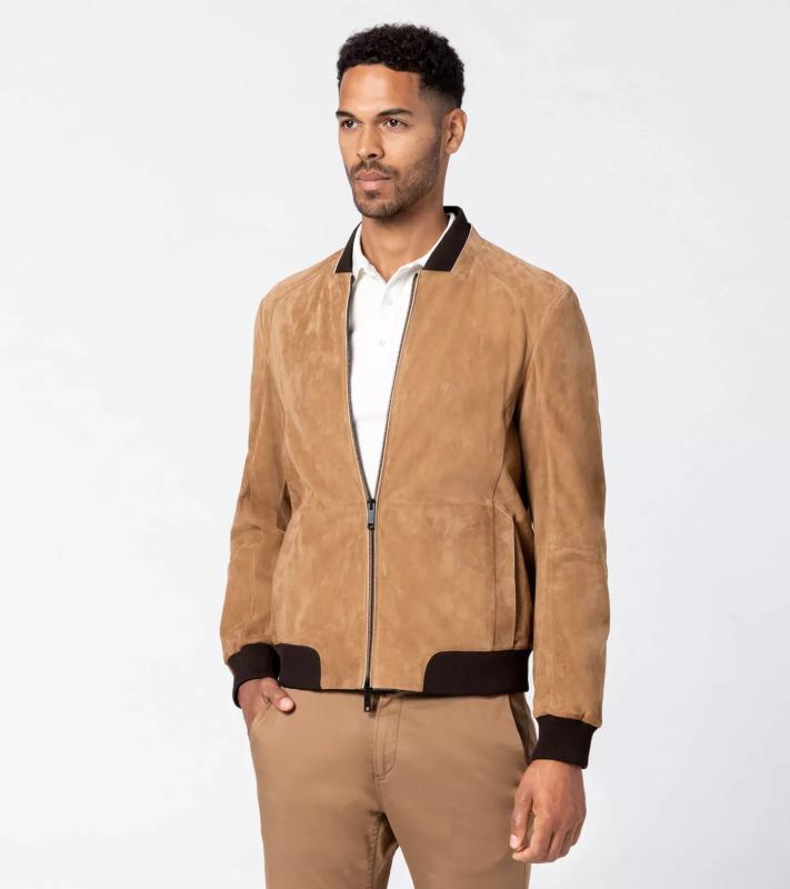Porsche Design Perforated Goat Suede Leather Jacket kožená bunda ...